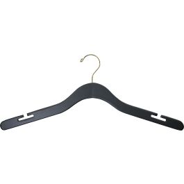 Oversized Black Wood Top Hanger W/ Notches (20" X 7/16")