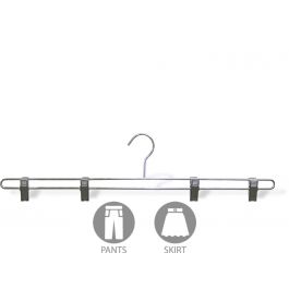 Set of 50 CHROME METAL BOTTOM HANGER With 4 CLIPS