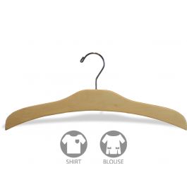 Set of 100 Natural Wood Top Hanger (16" X 3/8")